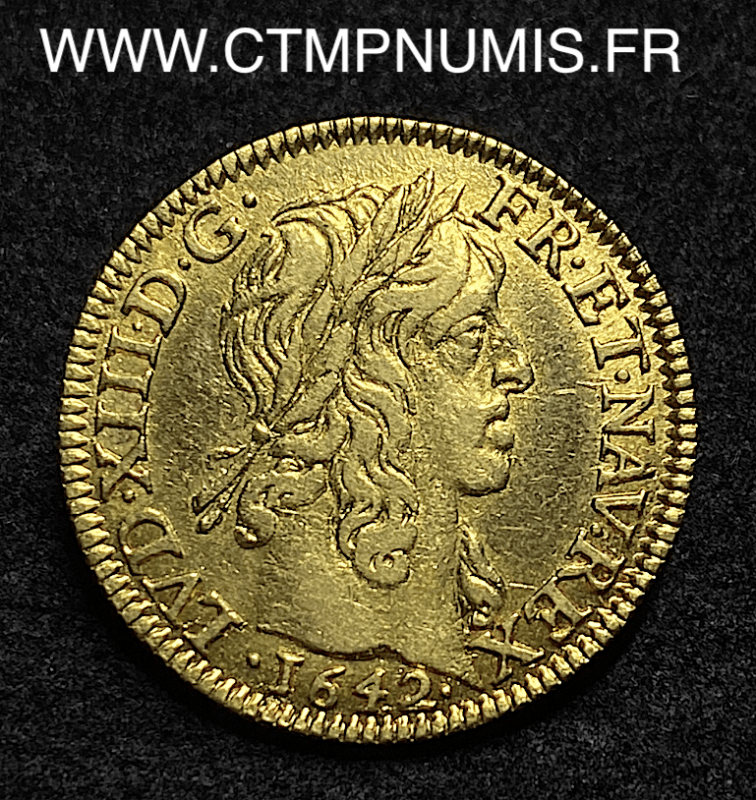 ROYALE LOUIS XIII LOUIS D'OR 1642 A PARIS - CTMP NUMIS