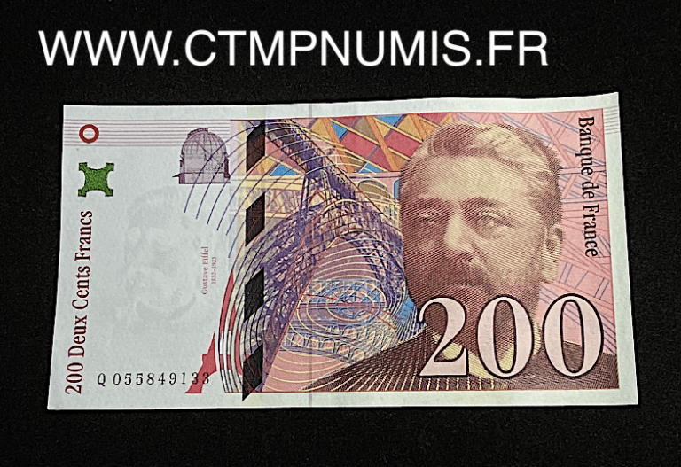 BILLET 200 FRANCS EIFFEL 1997 TYPE 1995 NEUF - CTMP NUMIS - Achat ...